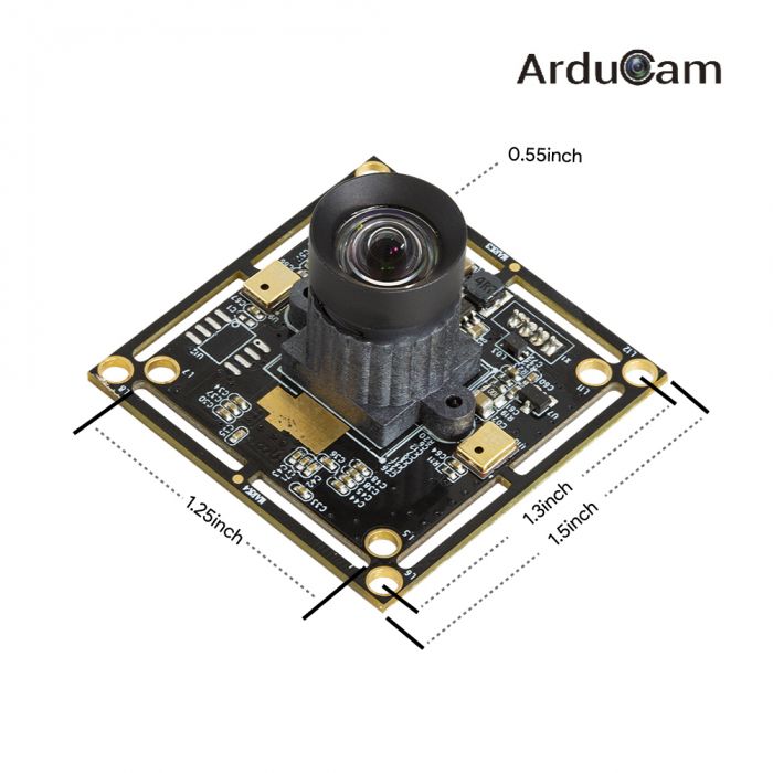 Arducam 2MP IMX323 Low Light Low Distortion USB Camera Module with Microphone [UB0212] / 디바이스마트