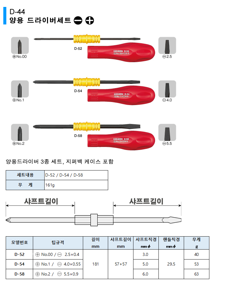 [HOZAN] 양용드라이버 D-58 / 디바이스마트