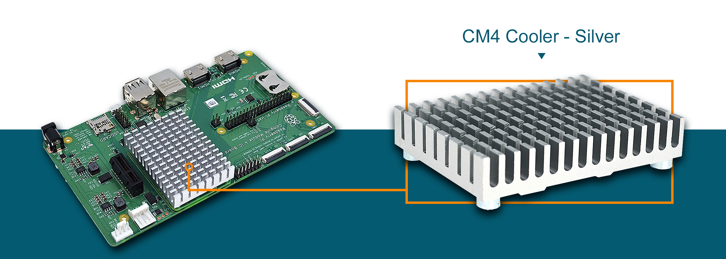 라즈베리파이 CM4 방열판 [ED-CM4COOLER-B] / 디바이스마트