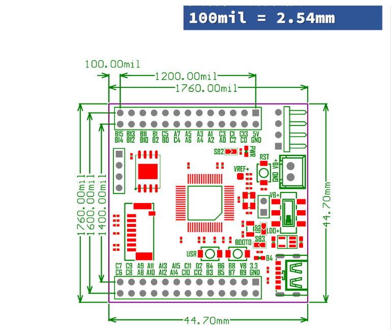 Cortex-M4 STM32L431 ARM 저전력 코어 보드 [VND038] / 디바이스마트
