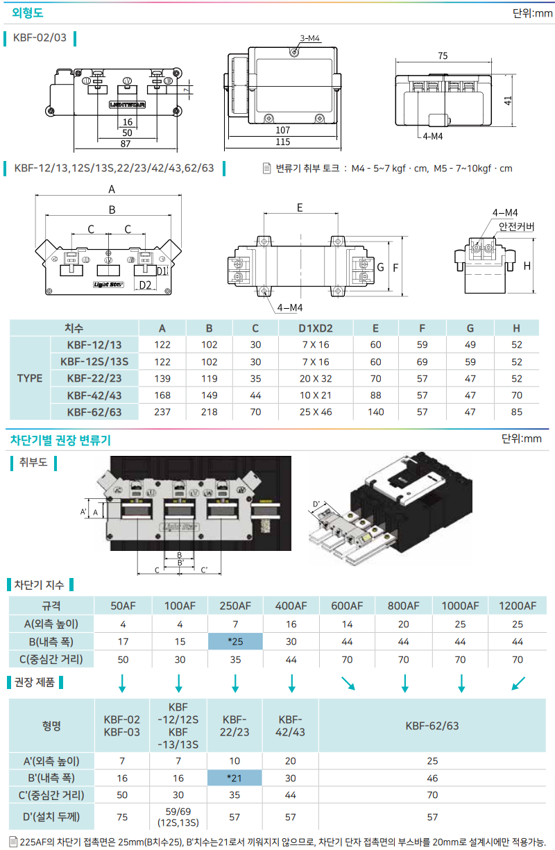 3상 부스바용 변류기 KBF-43(3CT) (250/5A 5VA 1.0급) / 디바이스마트