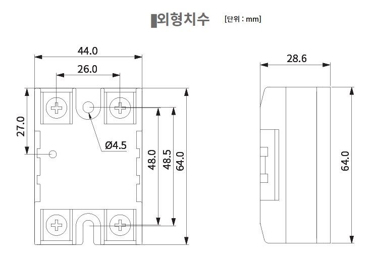 직류 저압용 단상 SSR HSR-2D302Z / 디바이스마트