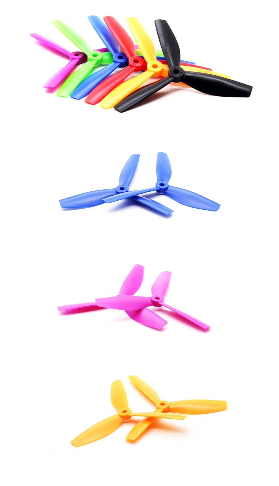 5045 5인치 3엽 프로펠러 파랑 (CW,CCW 세트) [TYE-DR086] / 디바이스마트