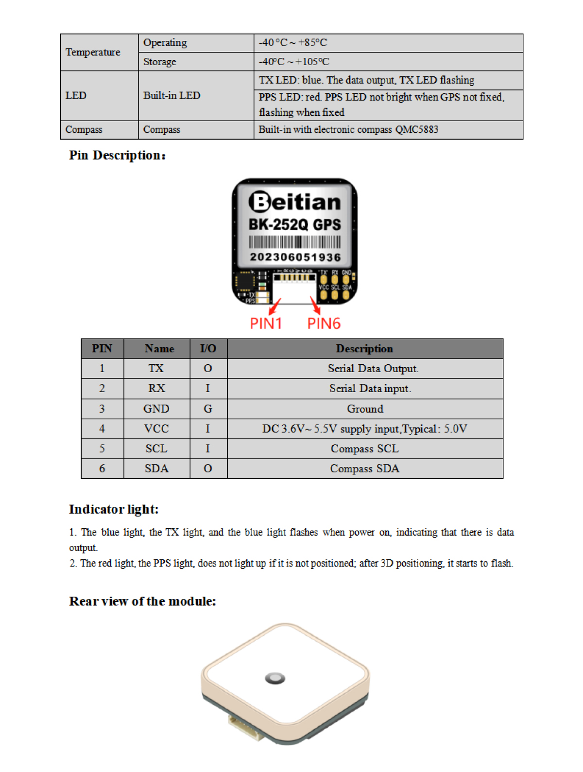 고정밀 미니 GPS 모듈 [BK-252Q] / 디바이스마트