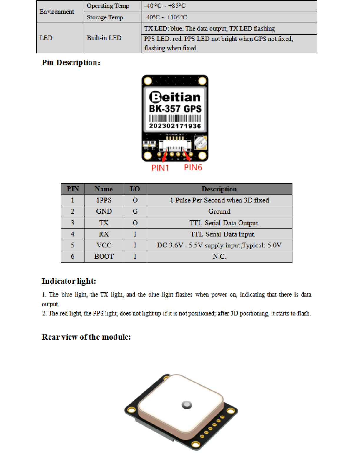 고정밀 미니 GPS 모듈 [BK-357] / 디바이스마트