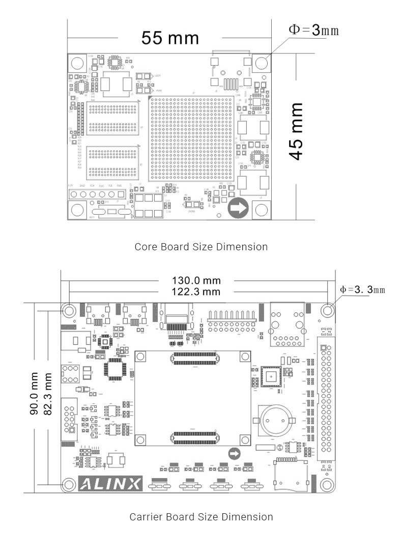 AMD XILINX Spartan-7 FPGA Development Board XC7S50 [AX7050] / 디바이스마트