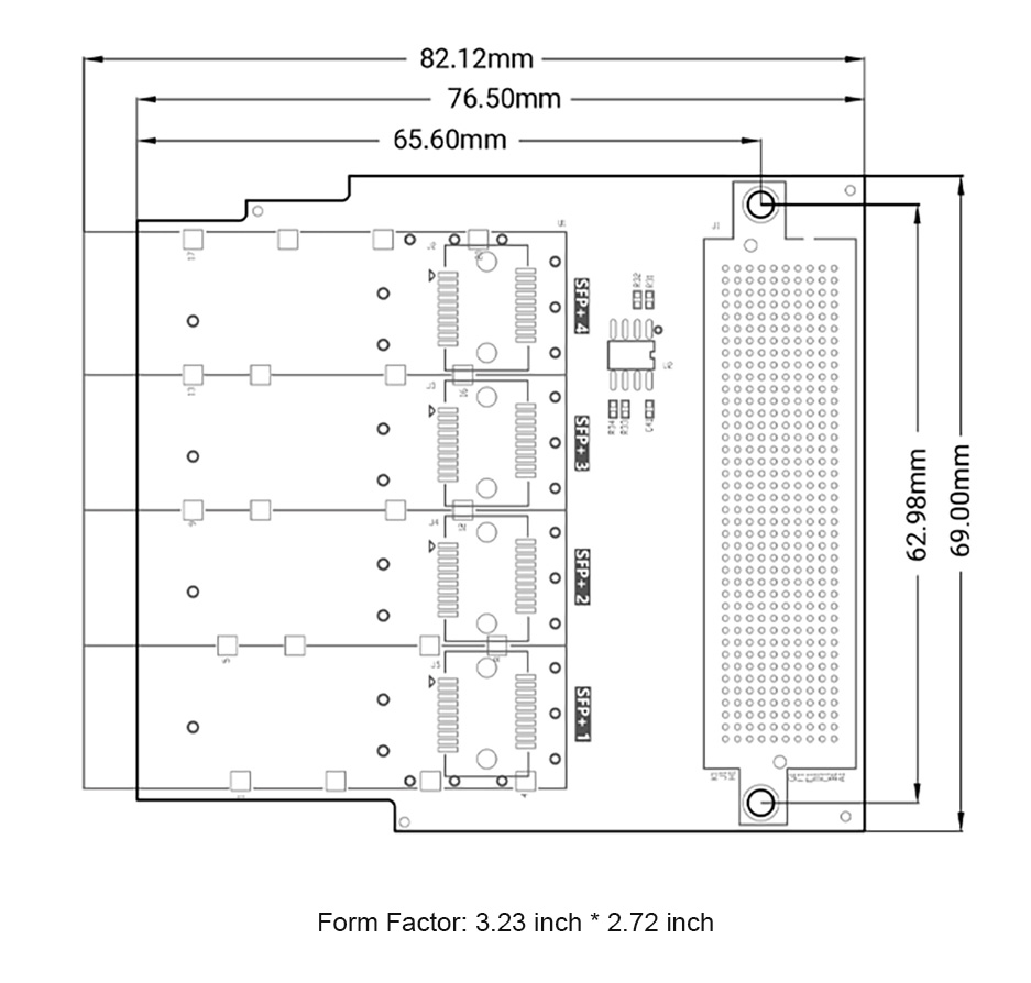 4 * SFP+ Optical Fiber Interface FMC HPC Board [FH1223] / 디바이스마트