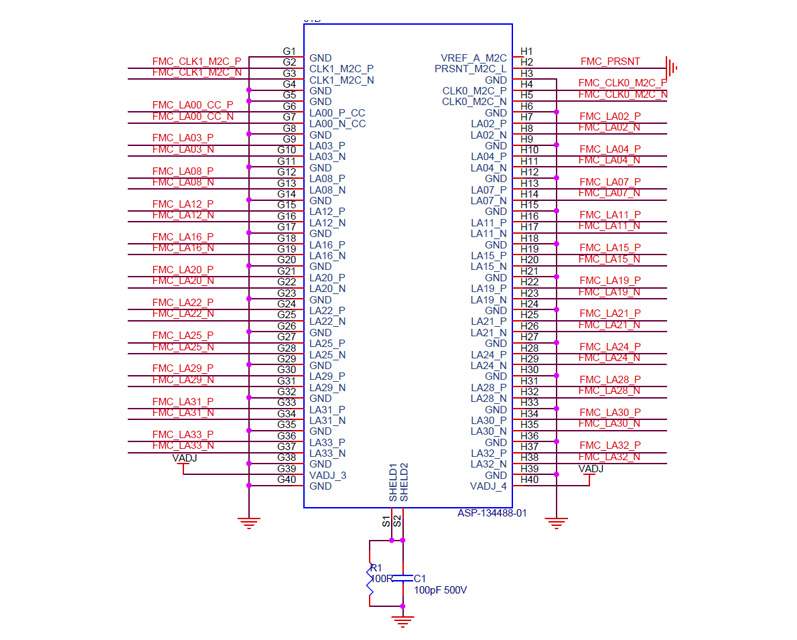 4 * SFP+ Optical Fiber Interface FMC HPC Board [FH1223] / 디바이스마트