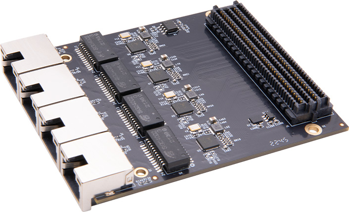 4-way PHY Gigabit Ethernet port module FMC LPC board [FL2121] / 디바이스마트