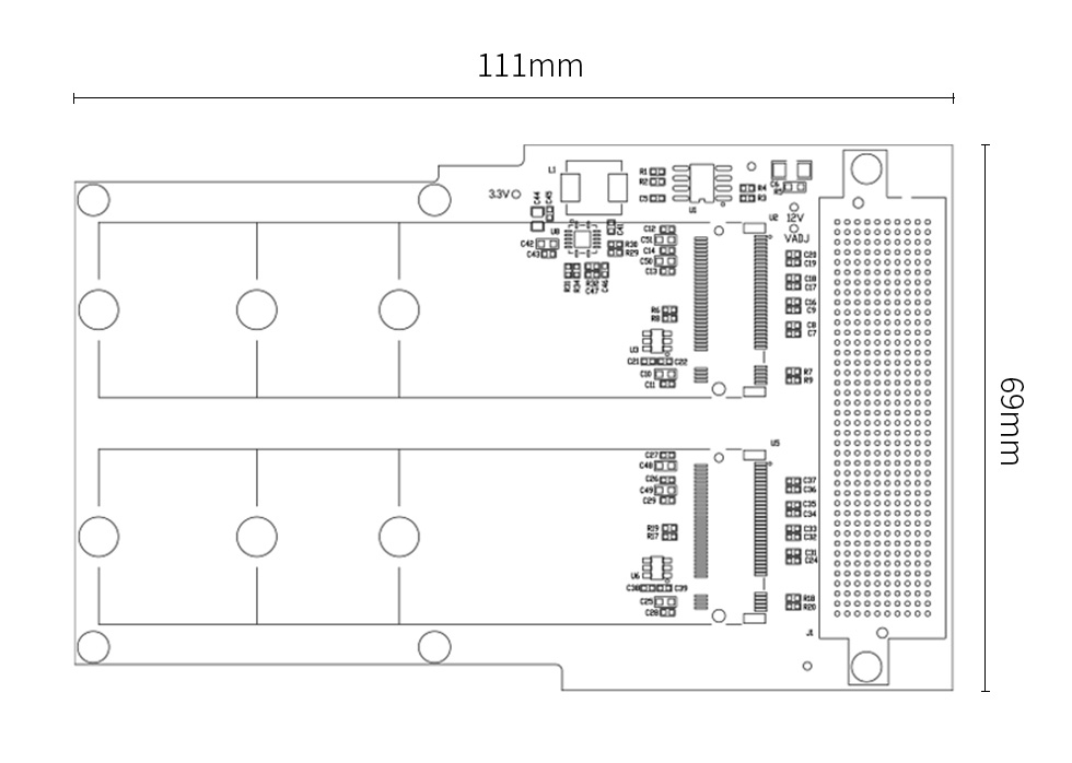 NVME M.2 SSD FMC HPC Board [FH1402] / 디바이스마트
