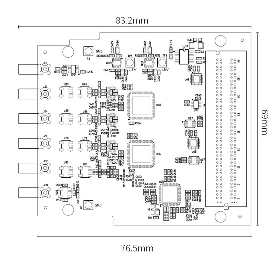 4 channels12bit 250M AD9613 Acquisition FMC LPC Board [FL9613] / 디바이스마트