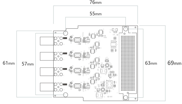 4*12G-SDI 4K 60-frame video input/output FMC HPC board [FH1219] / 디바이스마트