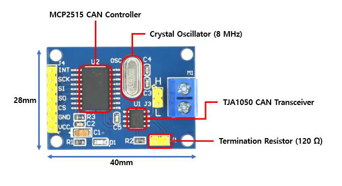 SPI2CAN Module (SPI to CAN for Arduino/MCU) / 디바이스마트