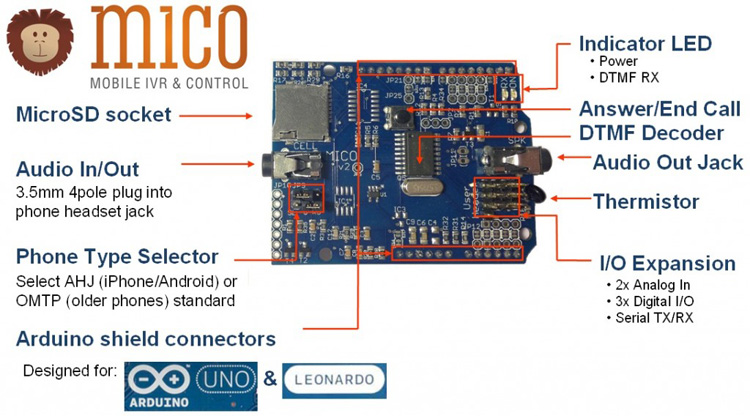 MICO Shield for Arduino [103990005] / 디바이스마트