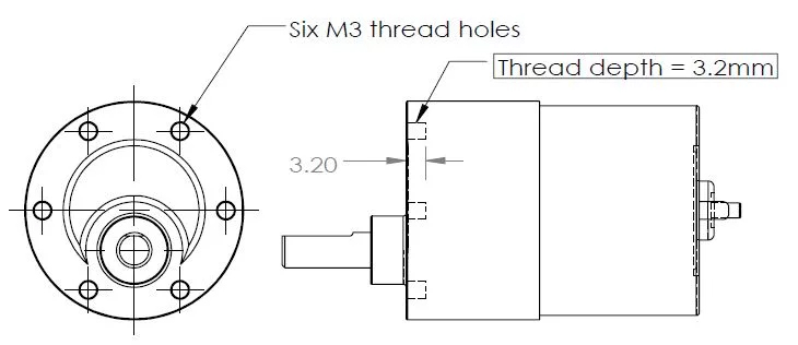 12V 16RPM 14kgfcm Brushed DC Geared Motor with Encoder [SPG30E-270K ...