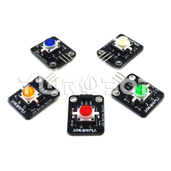 아두이노 LED 버튼 MINI 모듈 5개 SET [ELB050669] / 디바이스마트