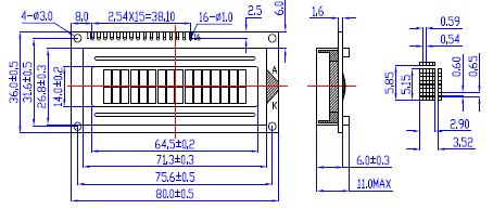 1602A LCD 모듈(블루백라이트) / 디바이스마트