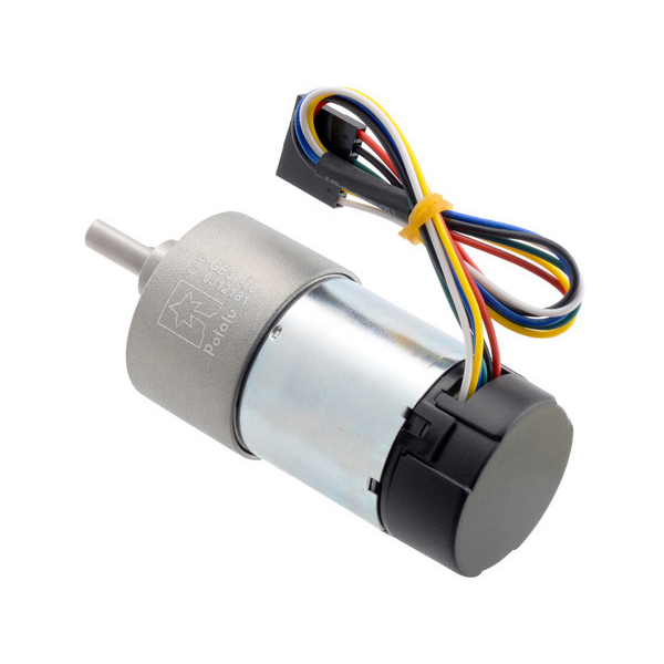 70:1 Metal Gearmotor 37Dx70L mm 24V with 64 CPR Encoder (Helical Pinion ...