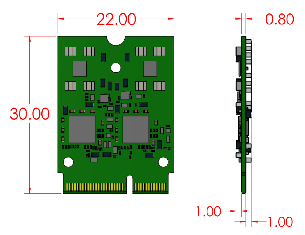 Coral M.2 Accelerator with Dual Edge TPU [102110449] / 디바이스마트