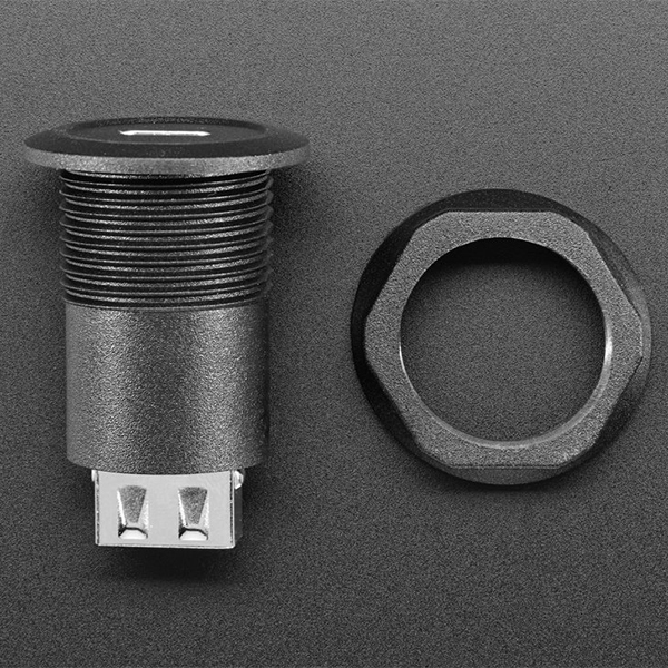 USB C Jack to USB A Jack Round Panel Mount Adapter [ada-4259] / 디바이스마트