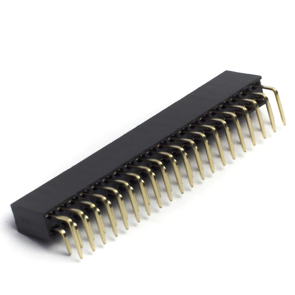 Female 40-pin 2x20 right-angle HAT header [COM1109] / 디바이스마트