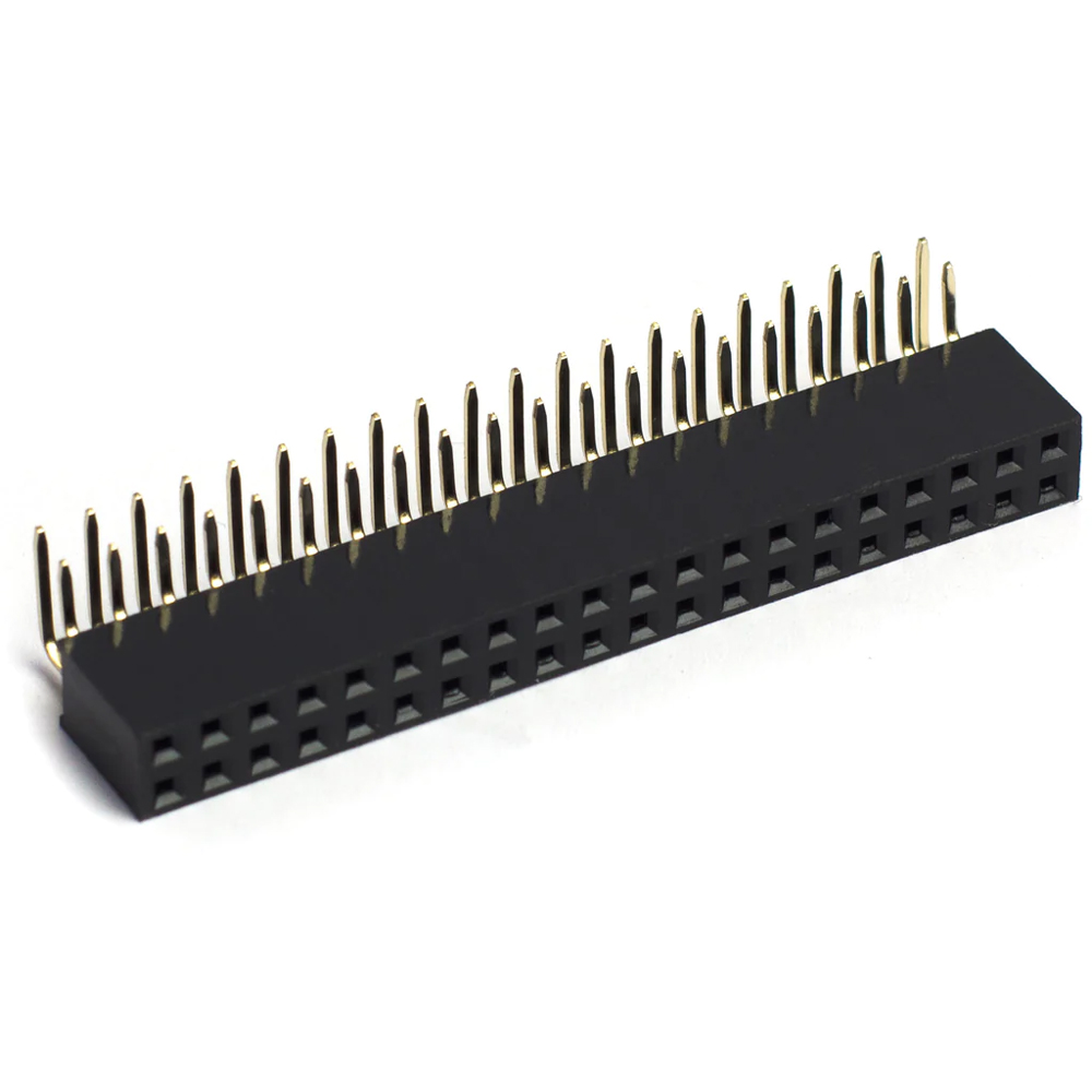 Female 40-pin 2x20 right-angle HAT header [COM1109] / 디바이스마트
