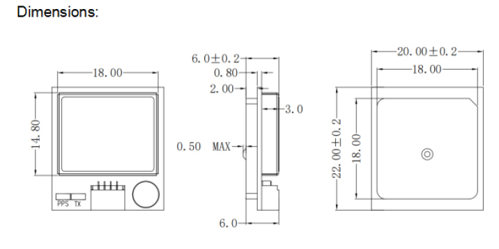 고정밀 미니 GPS 모듈 [BE-220] / 디바이스마트
