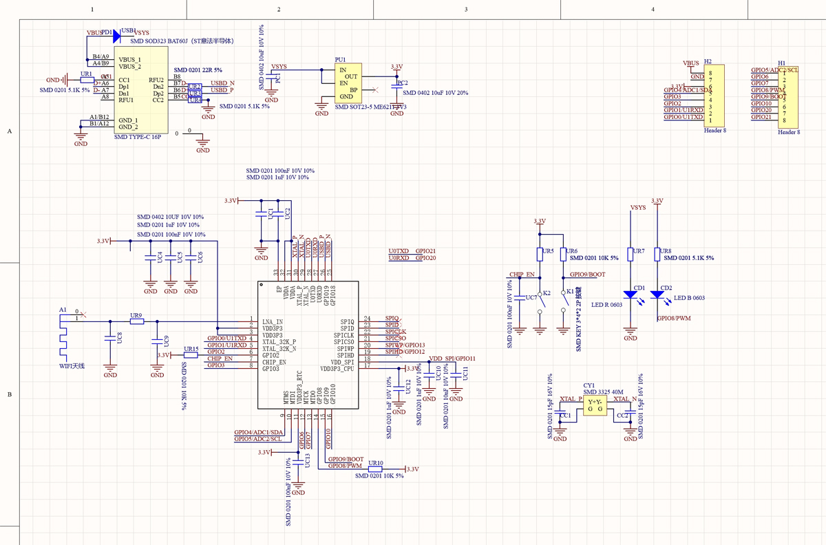 ESP32-C3 SuperMini 개발보드 블랙 [CMODULE-13] / 디바이스마트