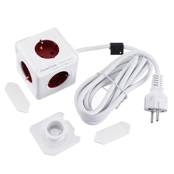Allocacoc extended PowerCube smart DE EU plug socket power strip outlet adapter 5 3M / 1.5 meter ...