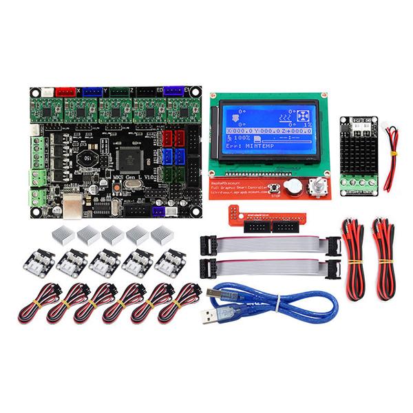 MKS GEN L Mainboard+Mini MOS Module+LCD 12864 Display+6Pcs Limit Swich+ ...
