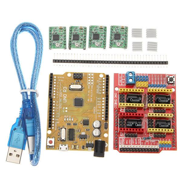 CNC Shield V3 Expansion Board + 4xA4988 Step Motor Driver Module + UNO ...