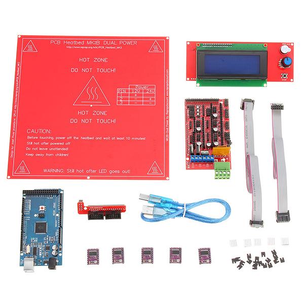 3D Printer Kit RAMPS 1.4+Arduino Mega 2560 +DRV8825 Stepper Motor+2004 ...
