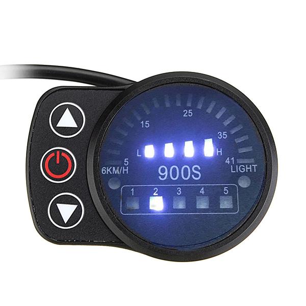 24V 36V 48V 5pin LED Display Speed Meter Control Panel For E-bike ...