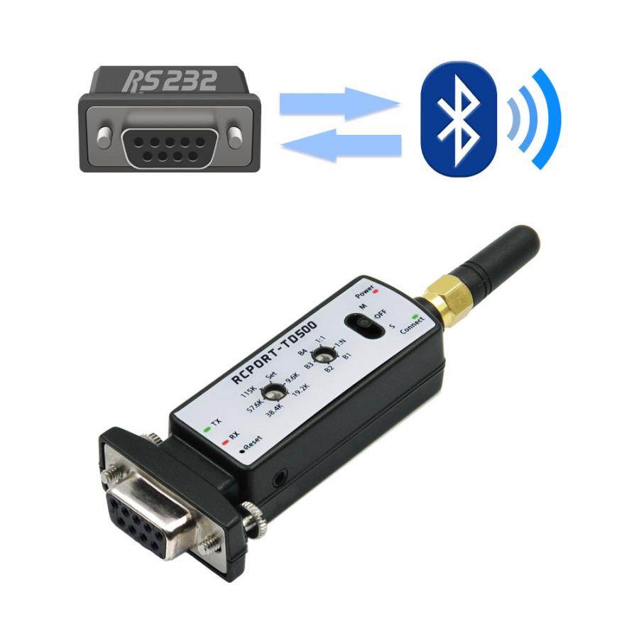 무선 시리얼통신 컨버터 RS232 블루투스 브로드캐스팅(비콘) RCPORT-TD500 / 디바이스마트