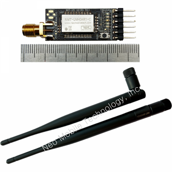 NMT-UD434R0 (G3) | 424MHz, 447MHz LPWA RF 모듈 (장거리 초 저전력 무선 통신) Dongle 모뎀 + 외장형 Antenna / MCU보드 ...