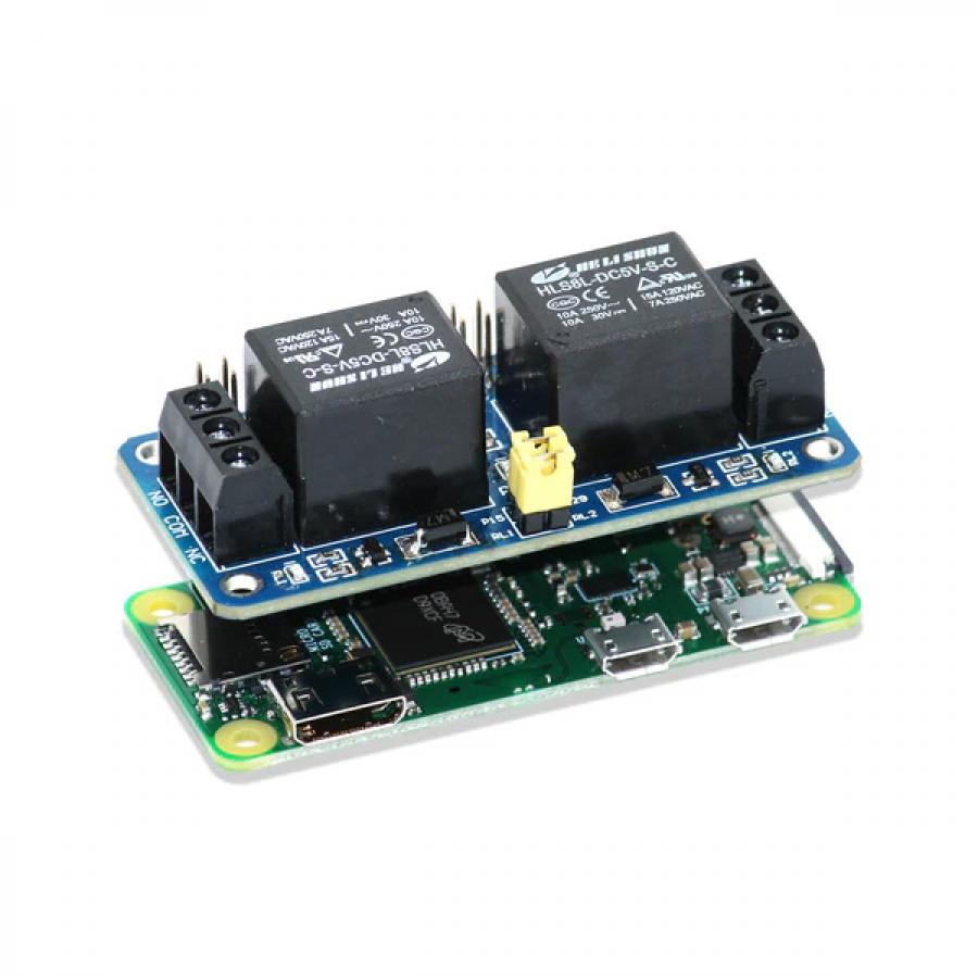 Zero Relay - 2 Channel 5V Relay Board for Raspberry Pi [SKU14088] / 디바이스마트