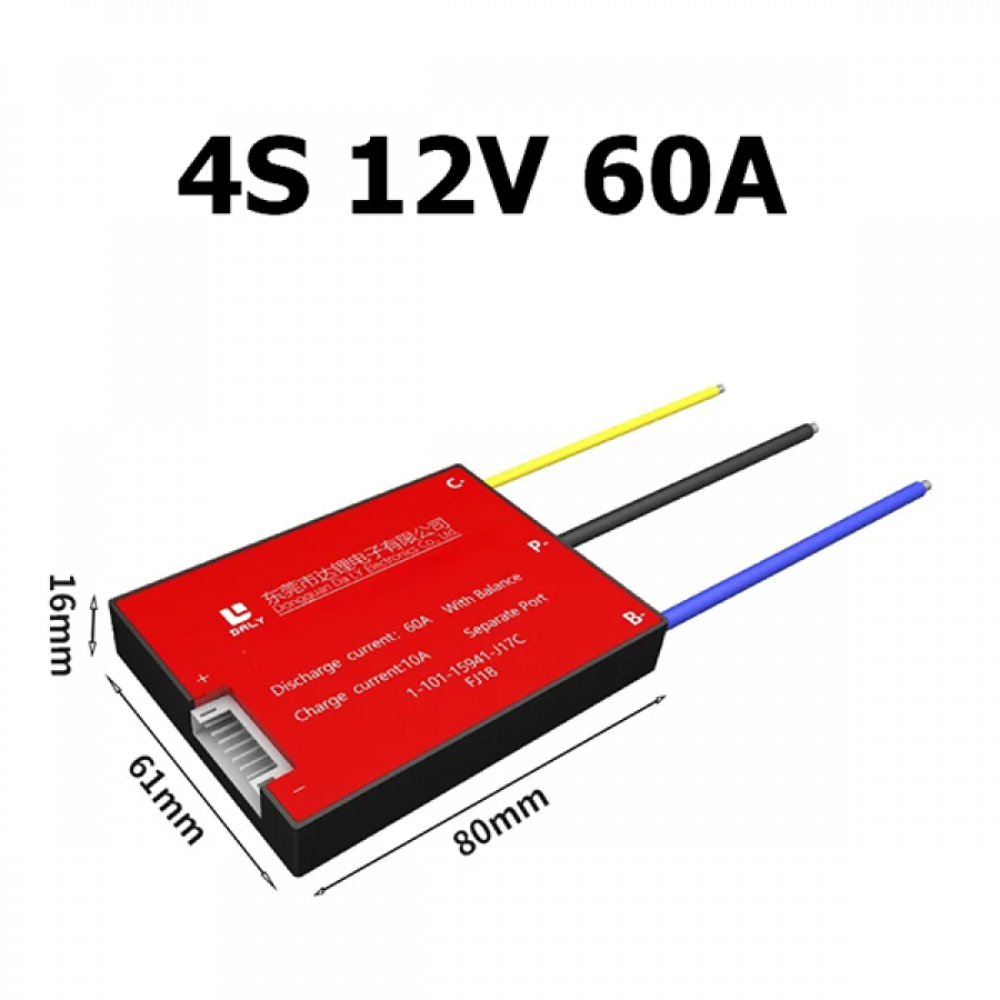 LiFePO4 4S 12V 60A 분리형 BMS [TSC-BMS37] / 디바이스마트