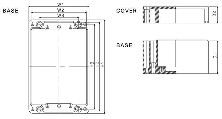엔클로져 박스 BC-AL-123608 / 디바이스마트